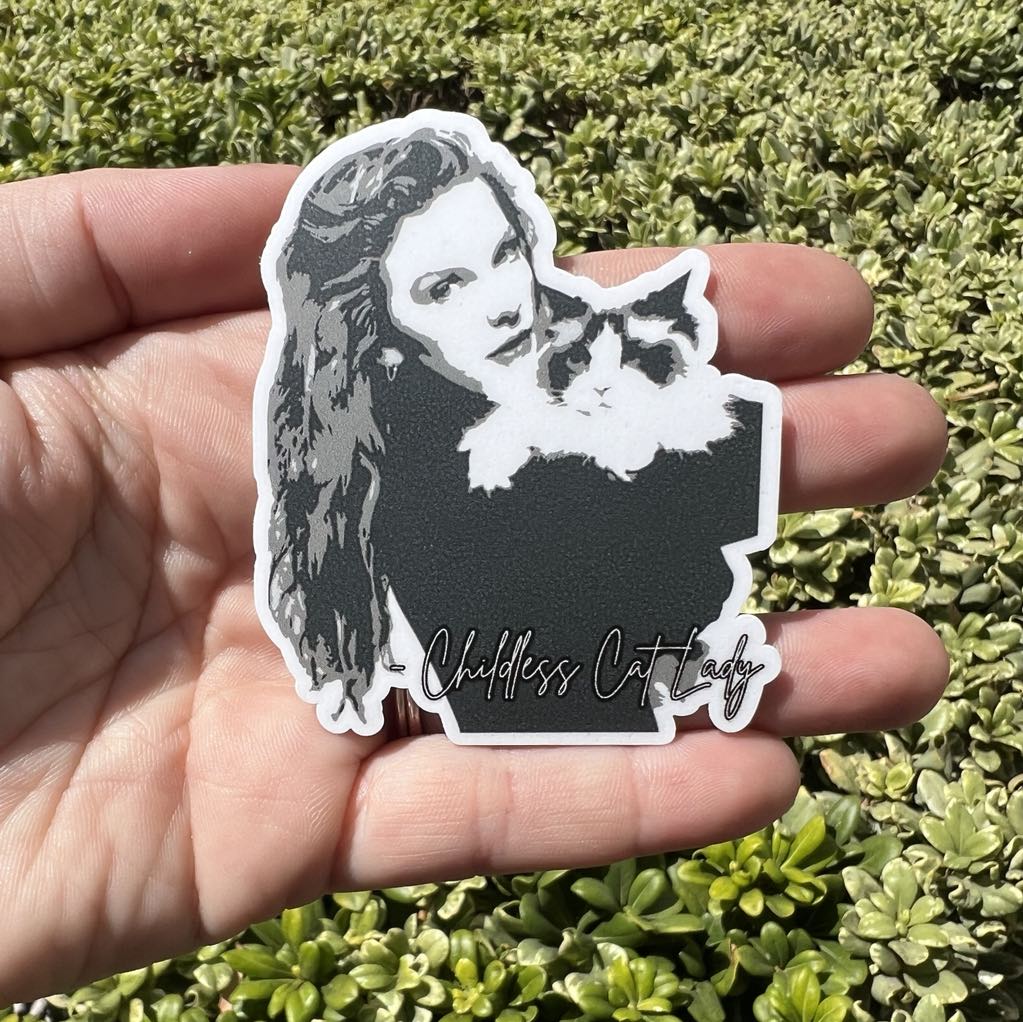 Taylor Swift "Childless Cat Lady" Vinyl Sticker – Trash Goblin