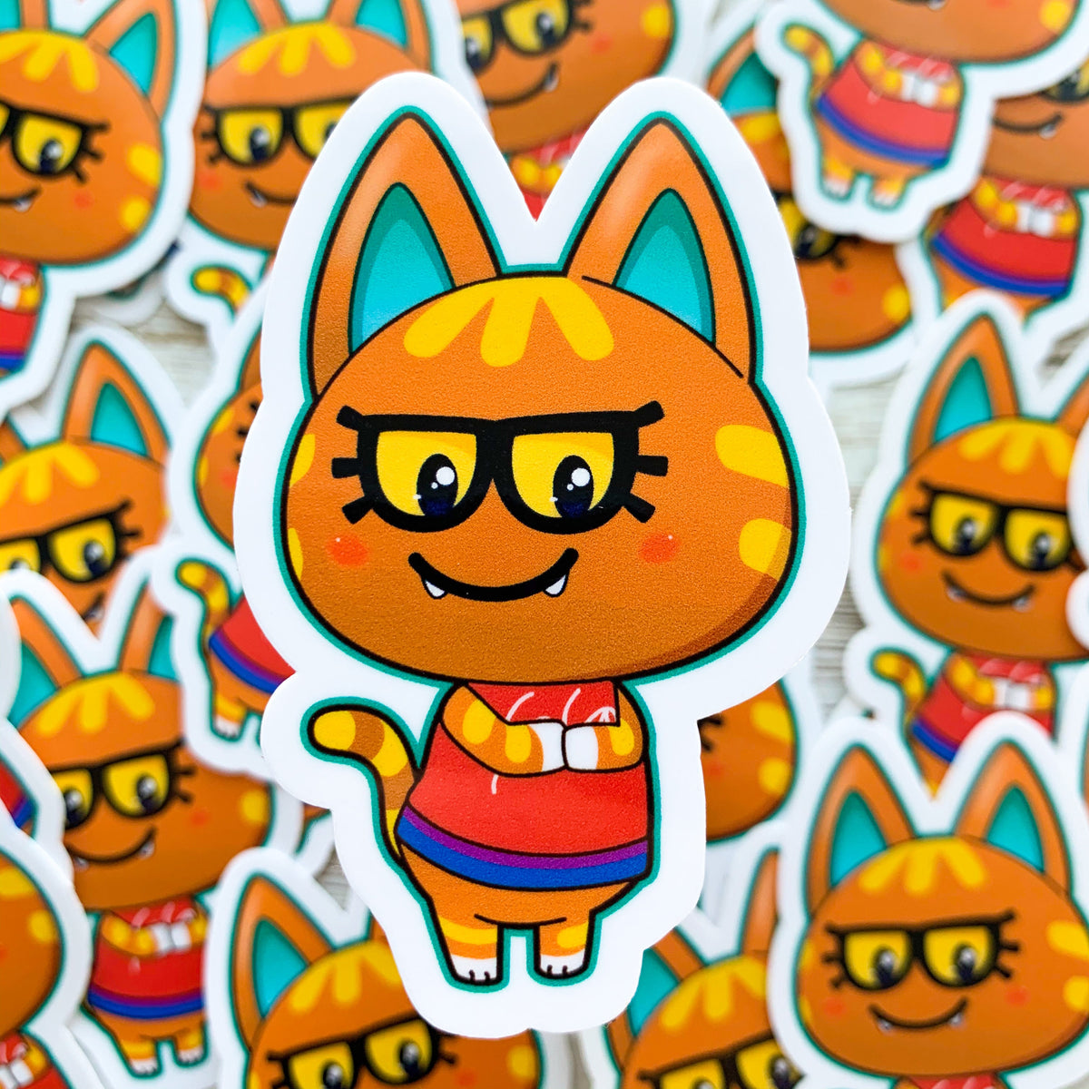 Katt Animal Crossing Vinyl Sticker / New Horizons / ACNH / Waterproof ...